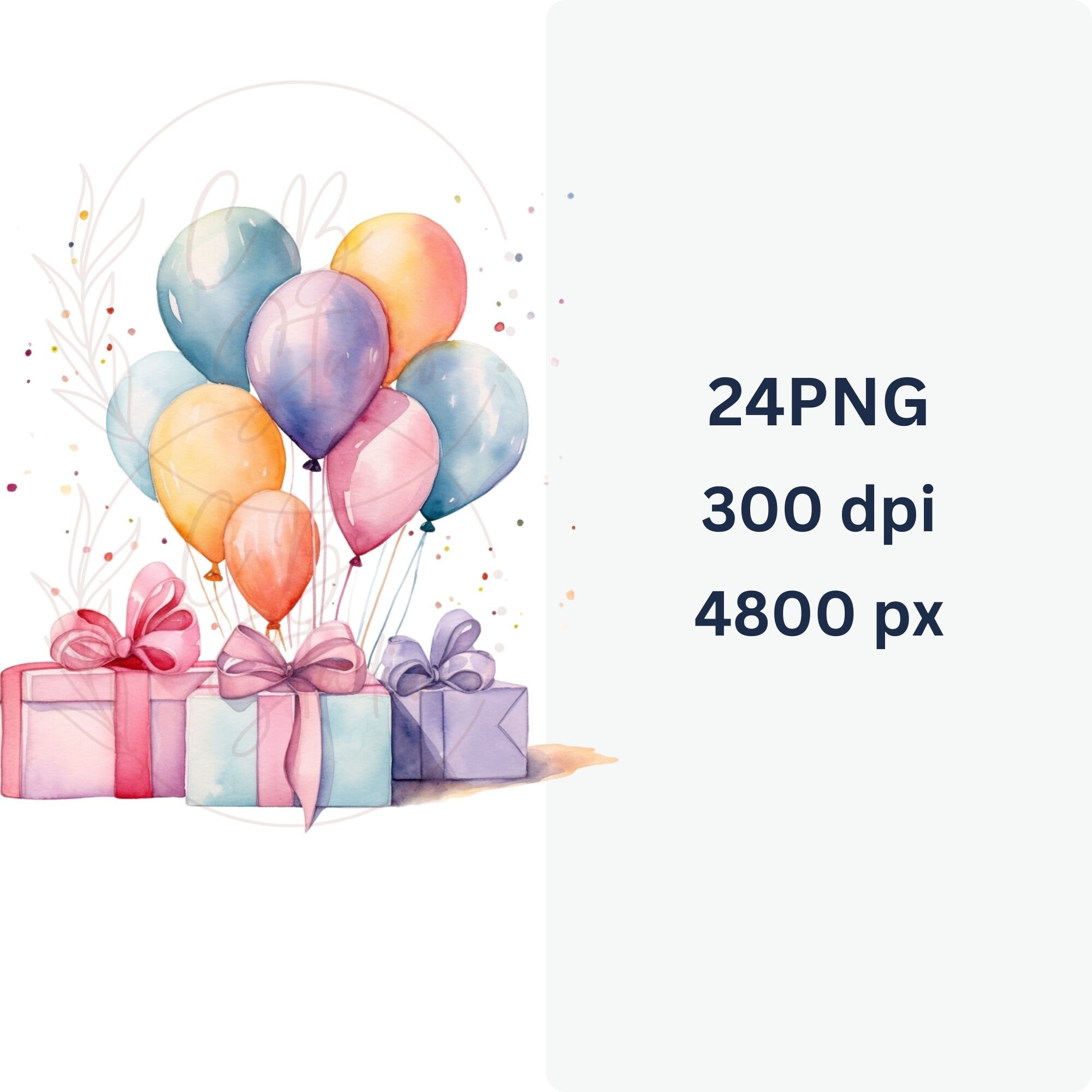 Rainbow Birthday Clipart, Watercolor Rainbow Clipart, Birthday Cake ...