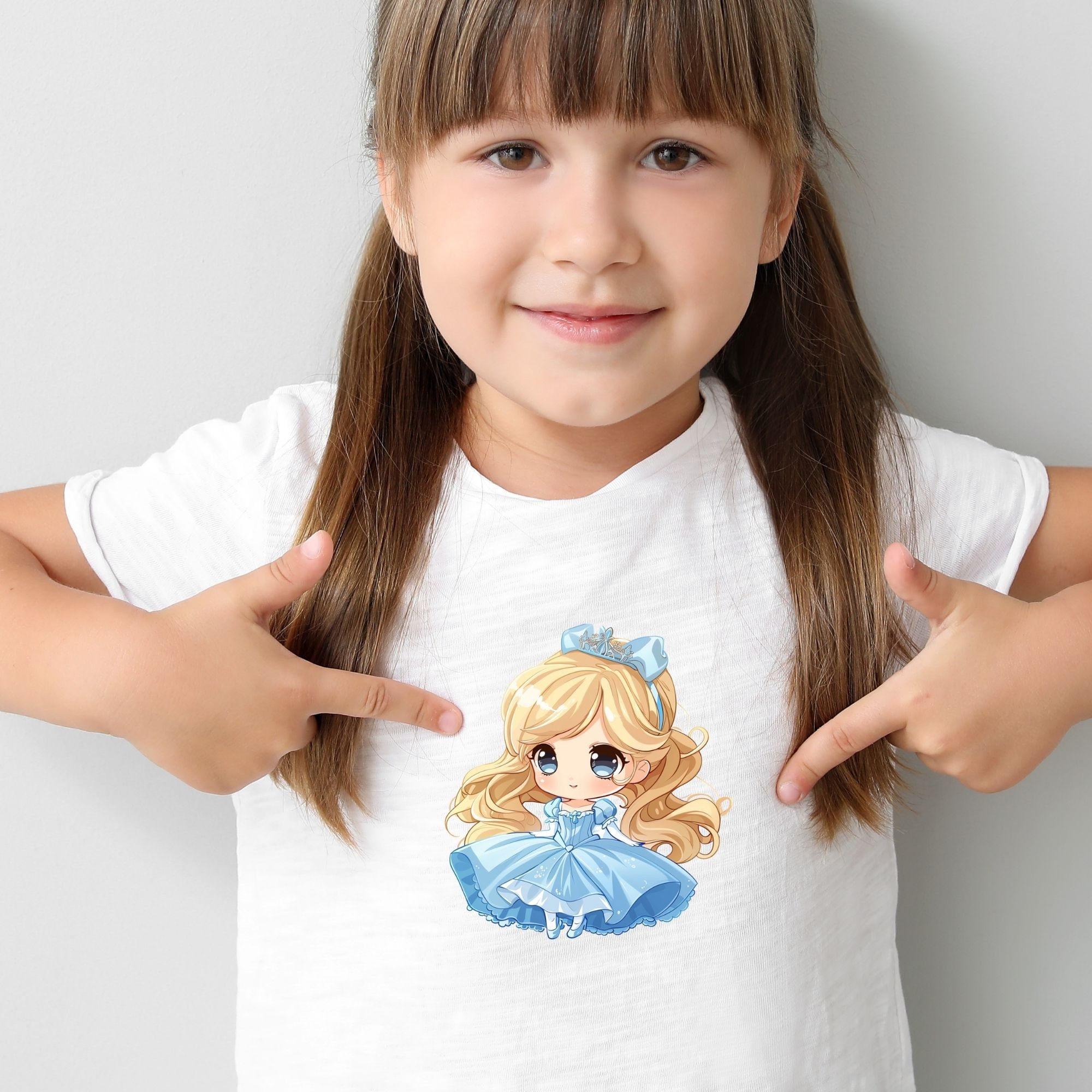 Cinderella Cute Clipart, Set of 12 Fantasy PNG, Blue Princess Fairytale ...