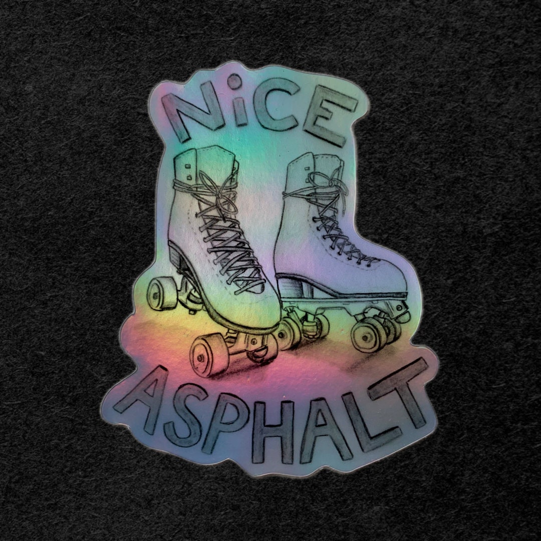Nice Asphalt Roller Skate Holographic Vinyl Sticker 3"x 2.75" - Etsy