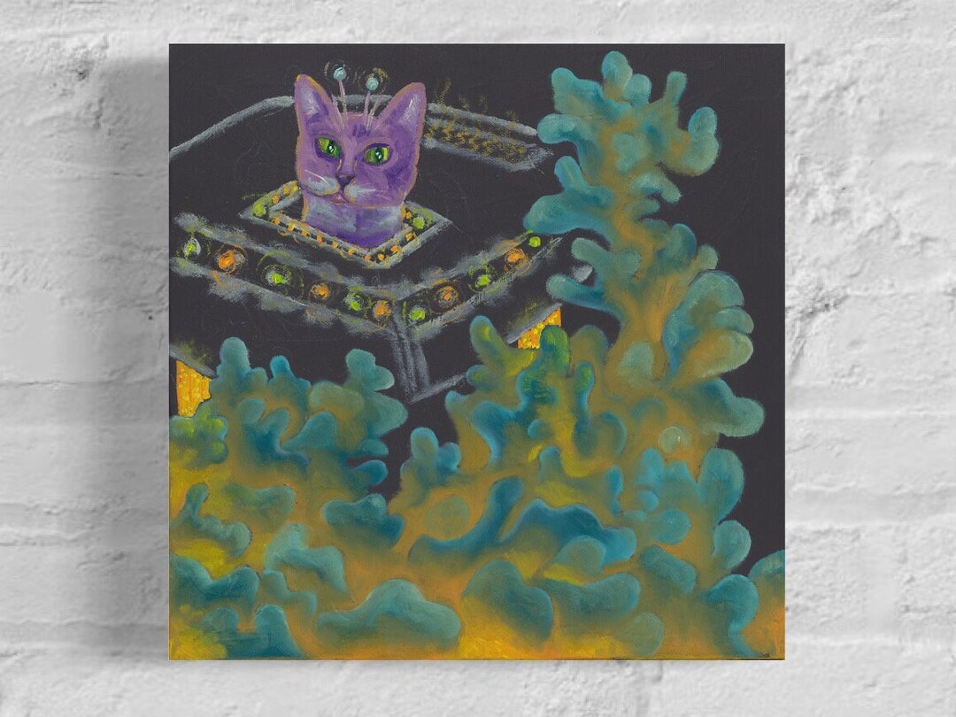 Meowian Original Oil Painting 12"x12" - Etsy