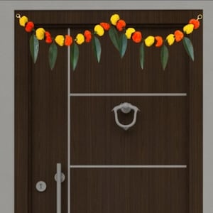 Marigold Mango Leaf Floral Thoran Door Entryway Decor Floral Home ...