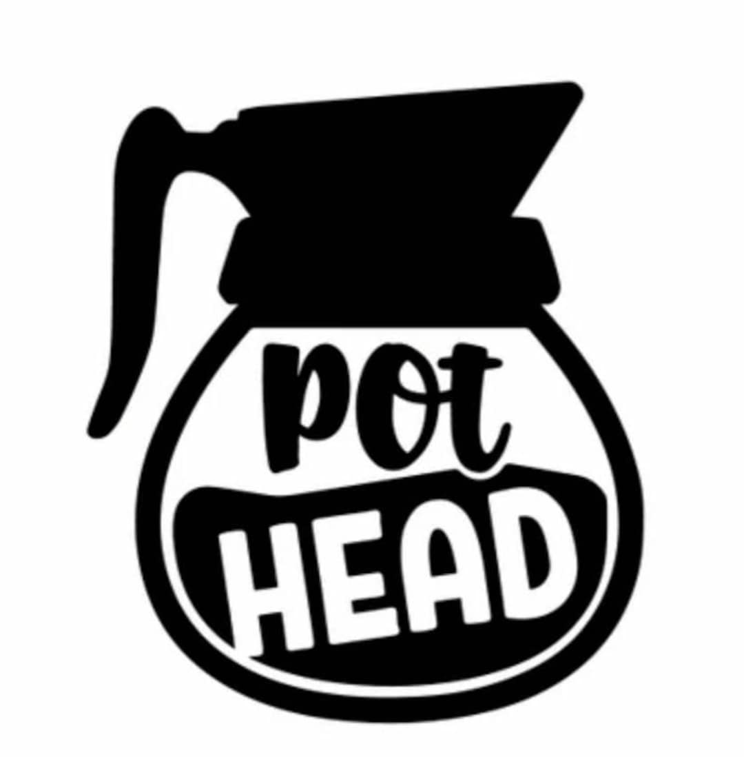 Pot Head Coffee Vinyl Decal - Etsy