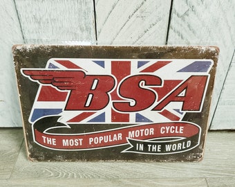 Bsa Motorcycle Sign - Etsy