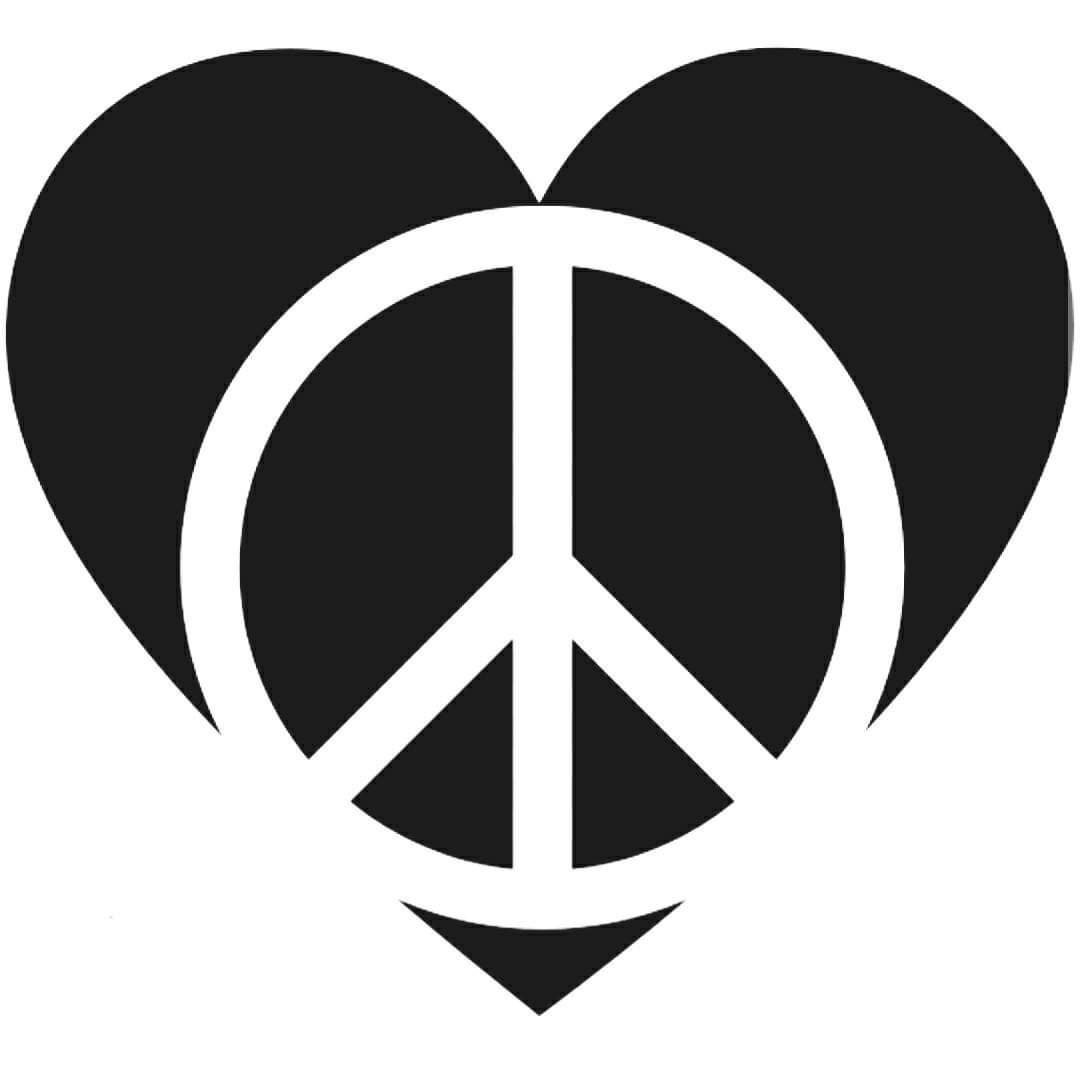 Heart With Peace Sign Vinyl Decal - Etsy