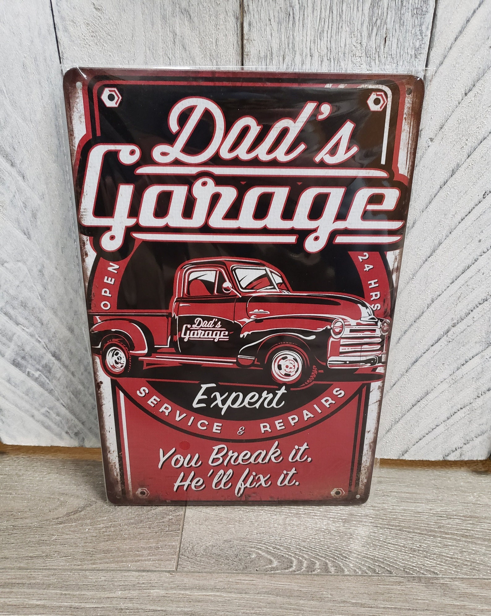 Dad's Garage Service Repair Tin Sign - Etsy