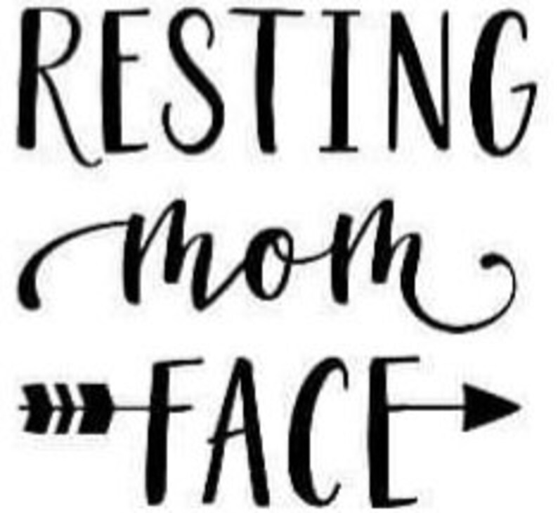 Resting Mom Face Vinyl Decal•car Decal•window Decal•mirror Sticker - Etsy