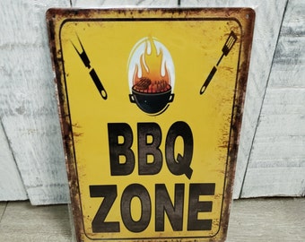 Bbq Zone Sign - Etsy