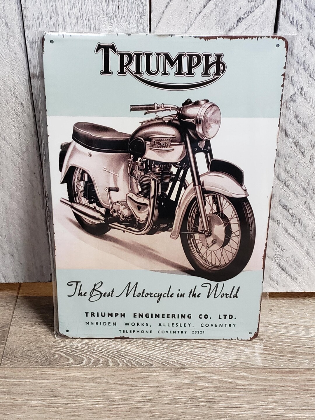 Triumph Tin Sign - Etsy