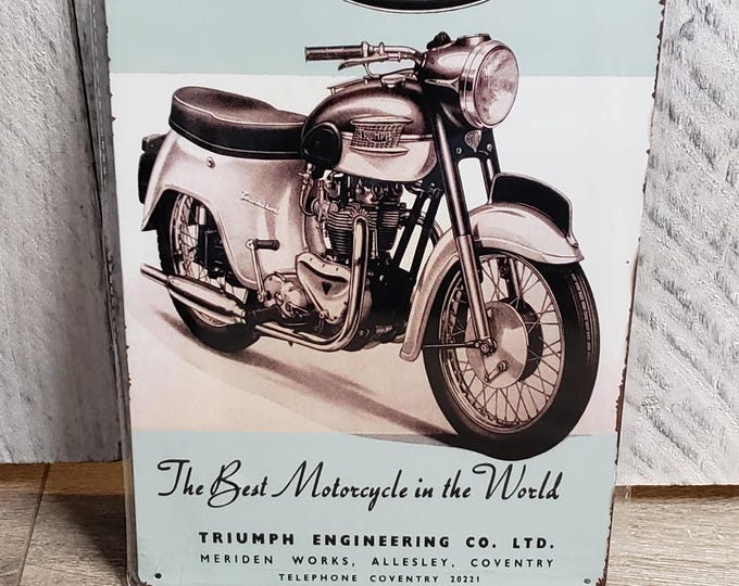 Triumph Tin Sign - Etsy
