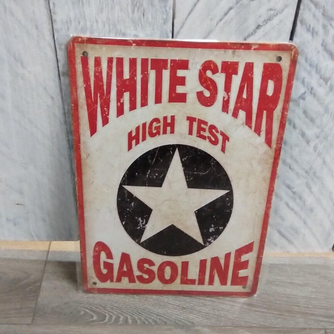 White Star Gasoline Tin Sign - Etsy