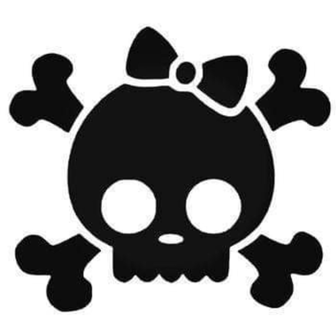 Girl Crossbones Vinyl Decal - Etsy