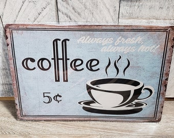 Coffee 5 Cents Sign | Etsy