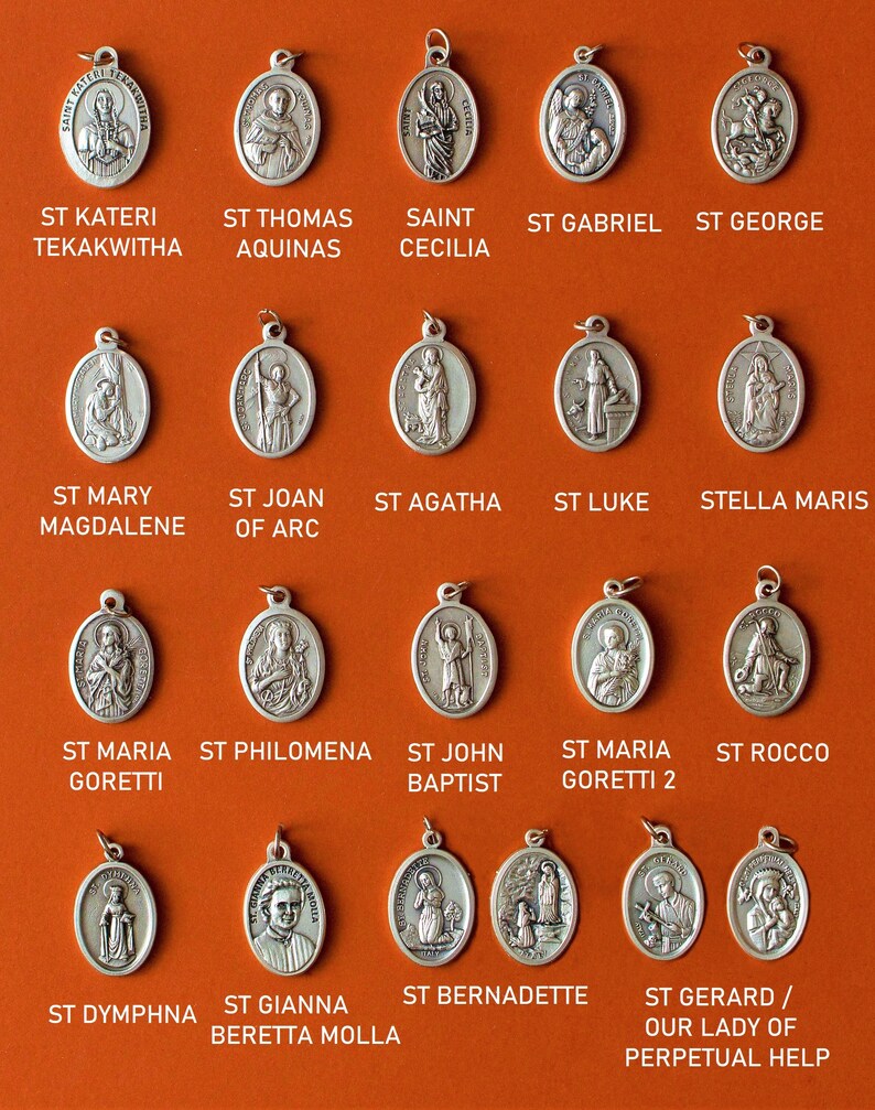 Custom Catholic Bracelet Choose Your Saint Charm Saint - Etsy