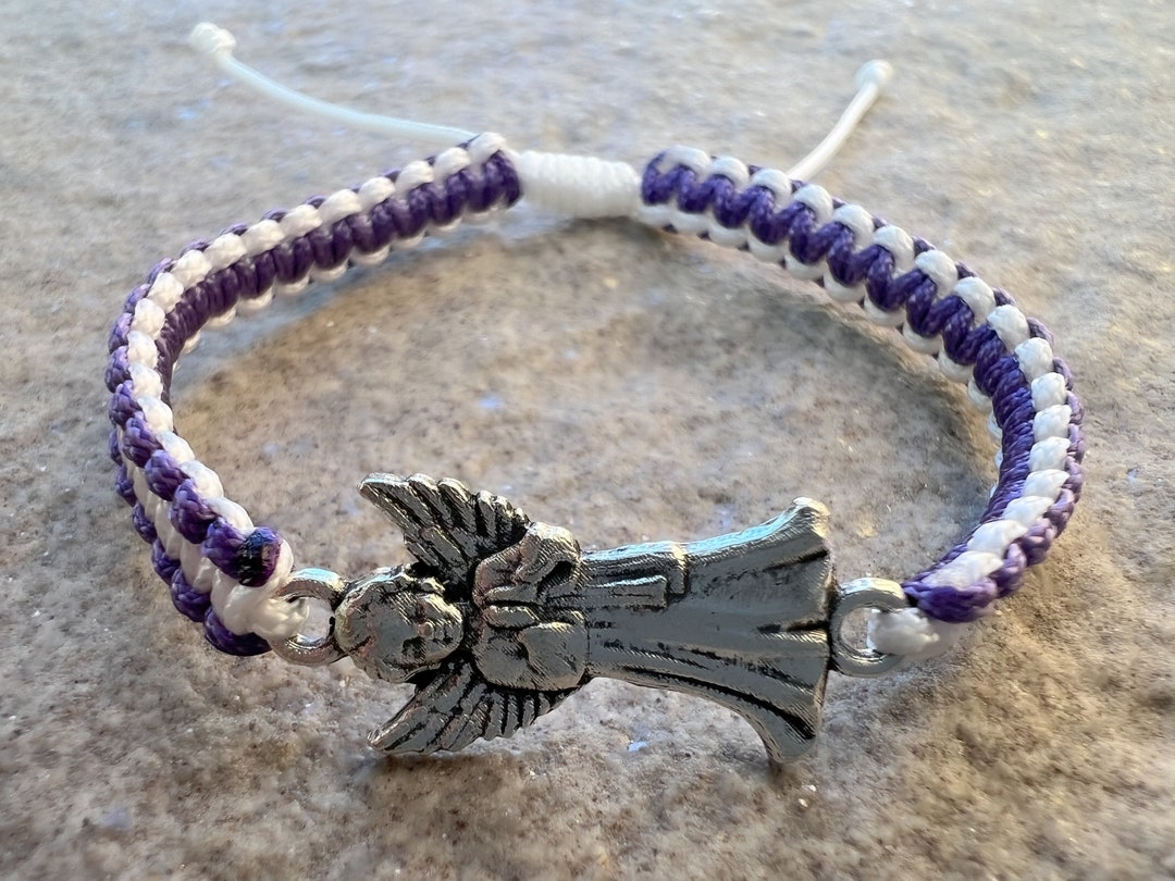 Guardian Angel Bracelet, Colorful Adjustable Bracelet, Communion ...