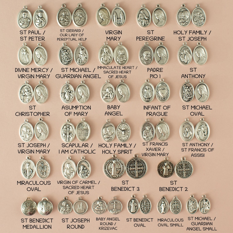 Custom Backpack Name Tags With Catholic Saint Medals - Etsy