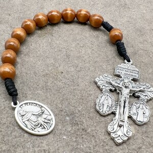 Pardon Crucifix Mini Rosary, Catholic Small Rosary, Wooden Olive Prayer ...