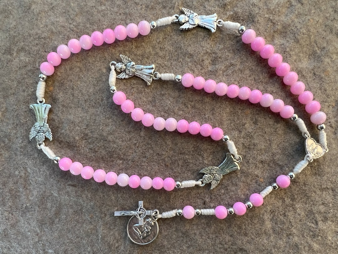 Guardian Angel Rosary for Girls, Communion Rosary, Chaplet Confirmation ...