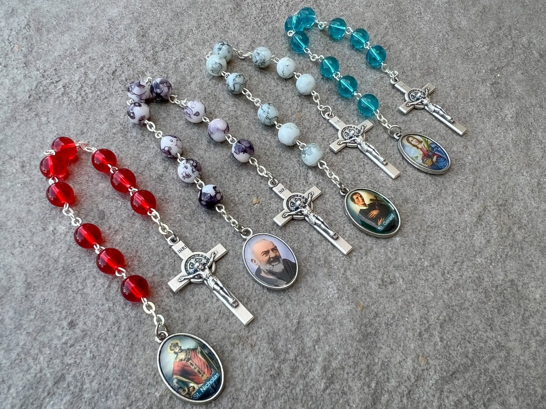 Nine Beads Chaplet of Saint St Padre Pio, Saint St Lucy, Saint St ...