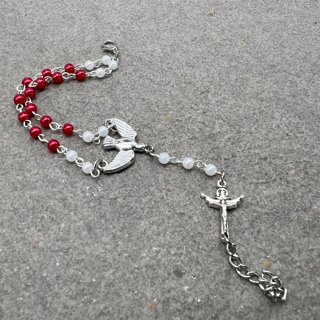 Holy Spirit Bracelet, Santo Spirito, Holy Trinity Chaplet Rosary ...