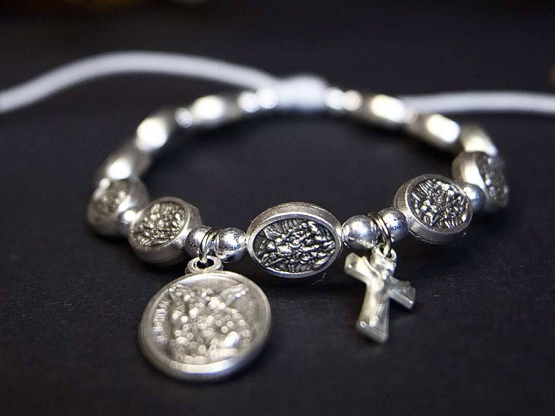 Saint Michael Cord Bracelet One Decade Rosary Catholic Religious Gift ...
