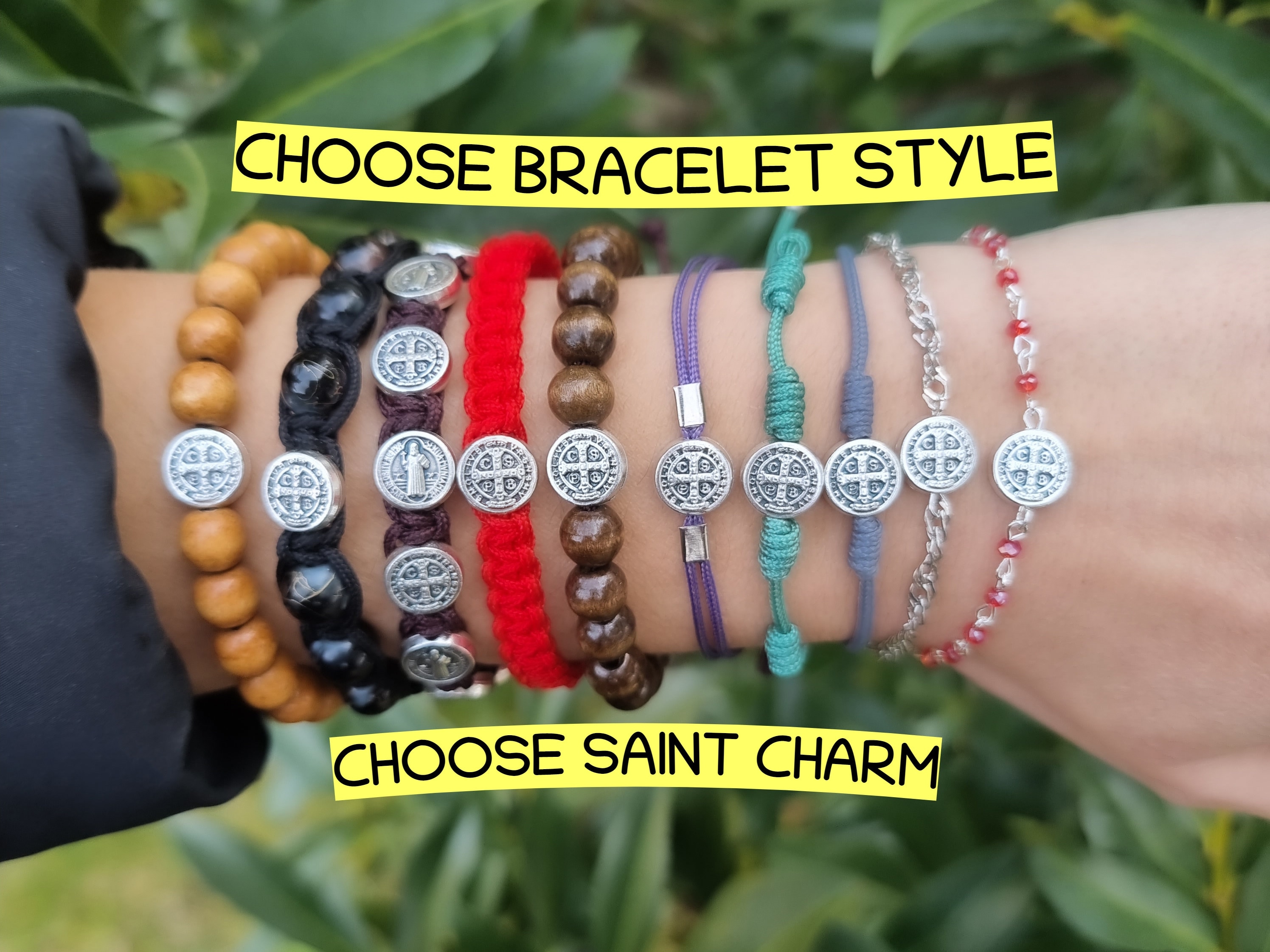 St Benedict Bracelet TEN BRACELET STYLES, Saint Benedict Medal ...