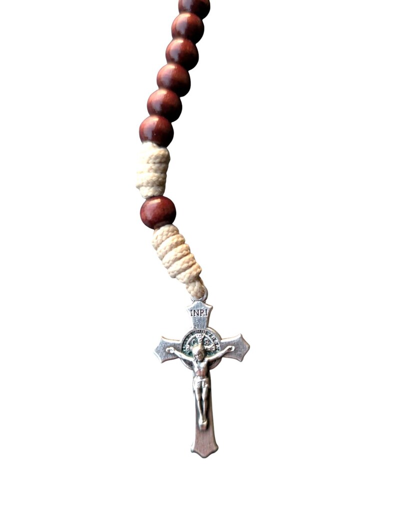Car Rosary: Handmade Wooden Beads, Saint Medal - Medjugorje - Etsy