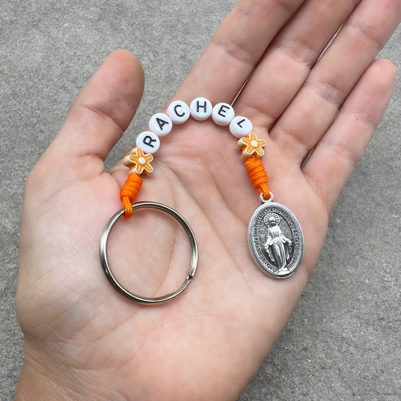 Custom Backpack Name Tags With Catholic Saint Medals - Etsy