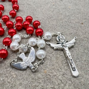 Holy Spirit Rosary Chaplet, Holy Trinity Cross With Colorful Prayer ...