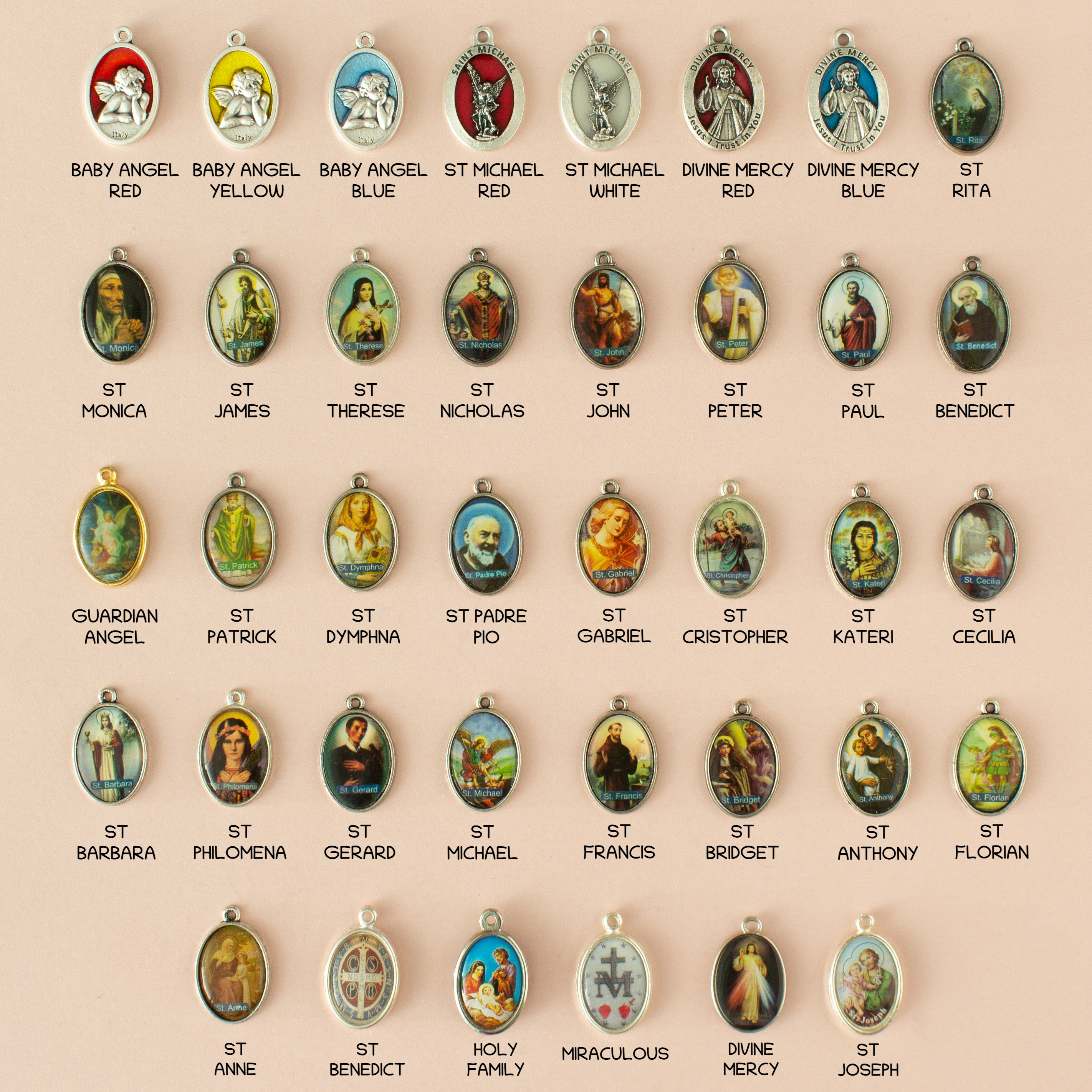 Make Custom Catholic Keychain Choose Your Saint Medal for - Etsy