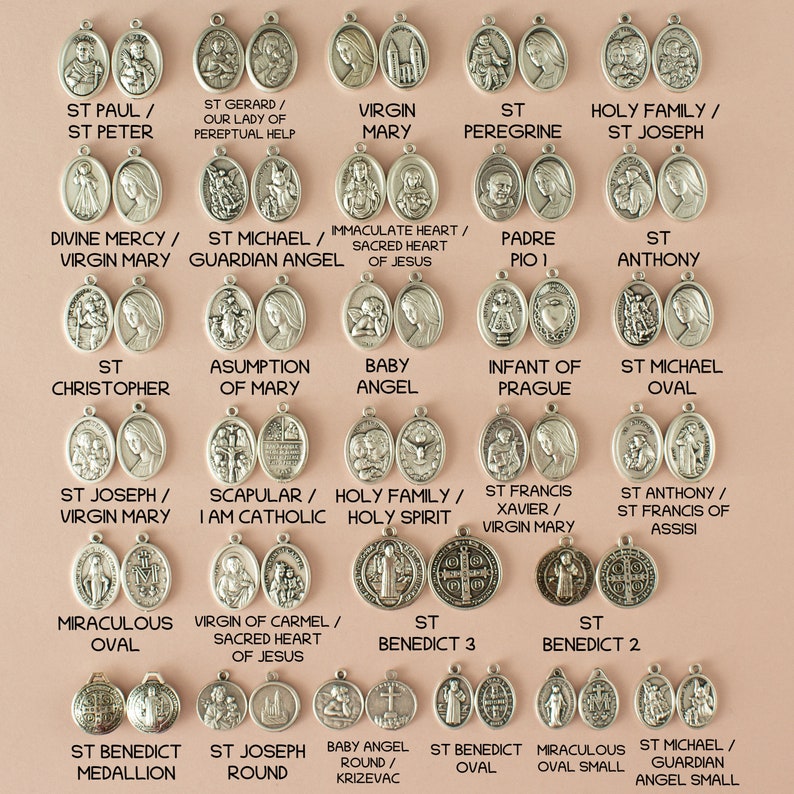 Custom Catholic Bracelet Choose Your Saint Charm Saint - Etsy