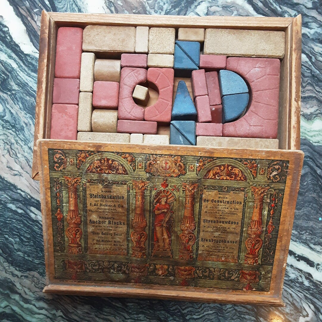 Antique Ca1900 Stone Building Blocks Richter & Co / Rotterdam (holland ...