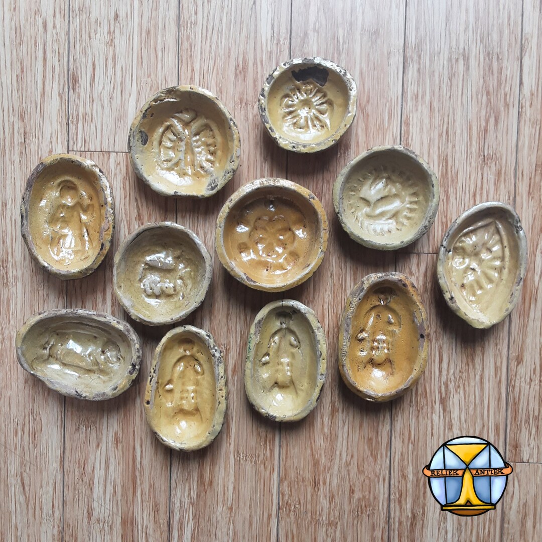 19th Century Italian Ceramic Mustard Molds / Shapes From Caltagirone ...