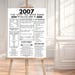 2007 Birthday Year You Were Born Poster, Fact Sign (digital Download ...