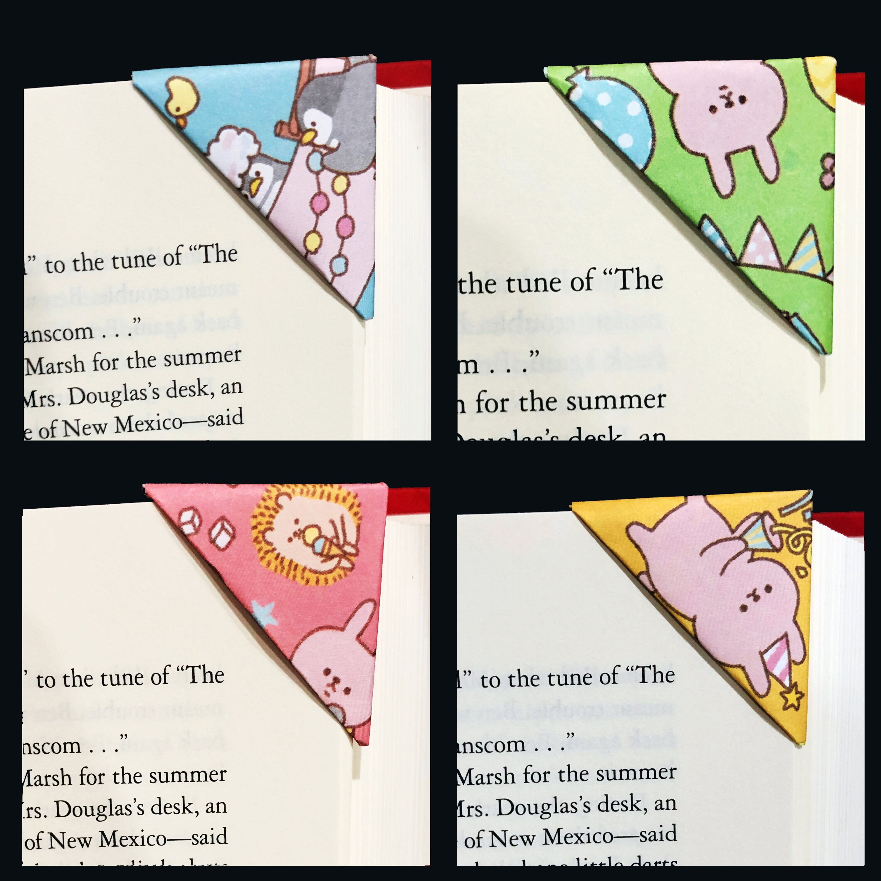 Corner Bookmarks Cartoon Animals Durable Bookmarks for | Etsy