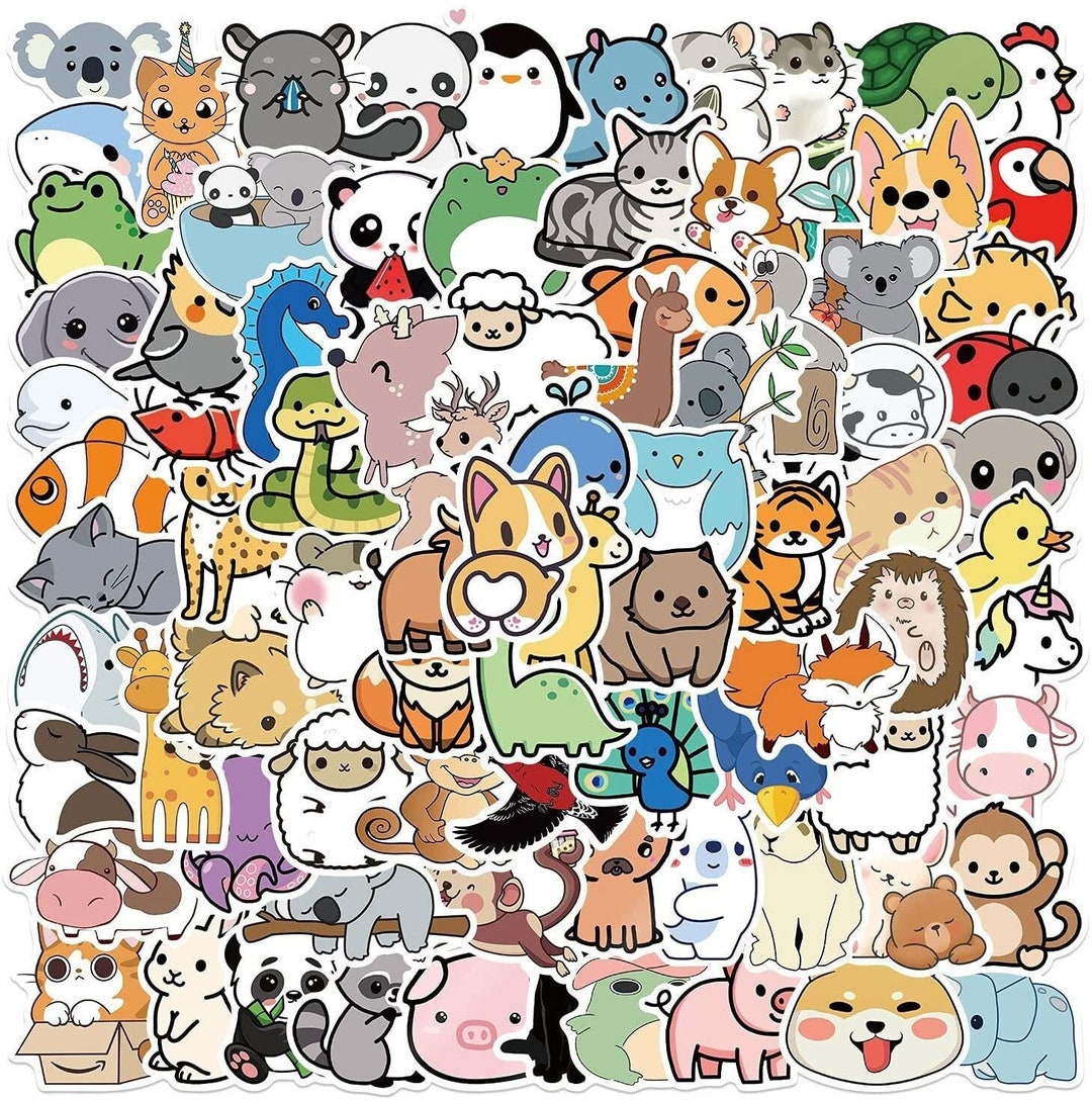 Buy Cartoon Animal Sticker Packs, Qty 5-100, Cute Stickers for Animal ...