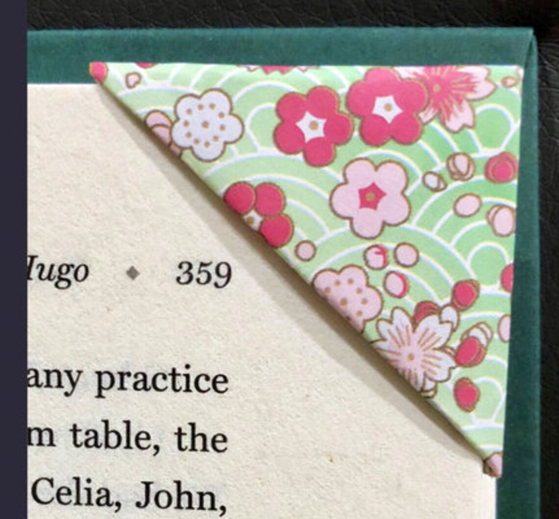 Corner Bookmarks Flowers Birds Patterns Durable - Etsy
