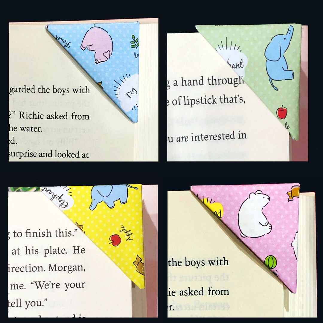 Corner Bookmarks - Zoo Animals (elephant/pig/polar Bear) | Durable ...