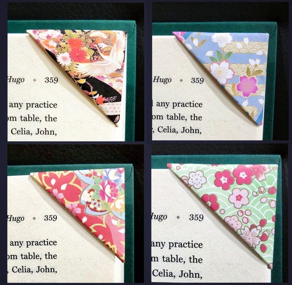 Corner Bookmarks Flowers Birds Patterns Durable - Etsy