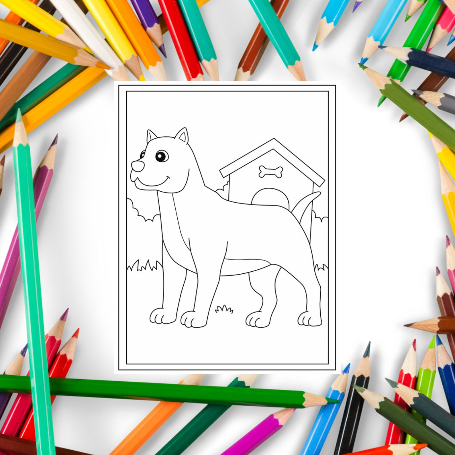 100+ Pages Dog Lovers Coloring Pages| Dog Breed Coloring Pages| Simple ...