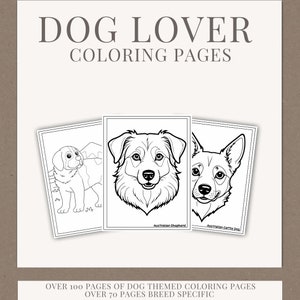 100+ Pages Dog Lovers Coloring Pages| Dog Breed Coloring Pages| Simple ...