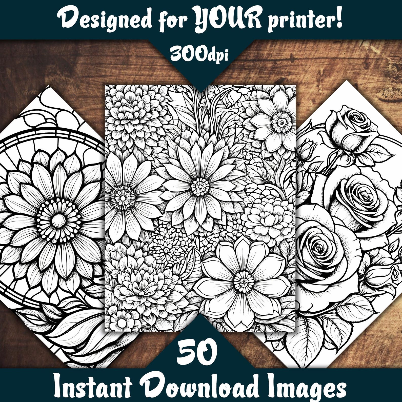 Floral Design Coloring Pages: Bring the Beauty of Flowers to Life | 50 ...