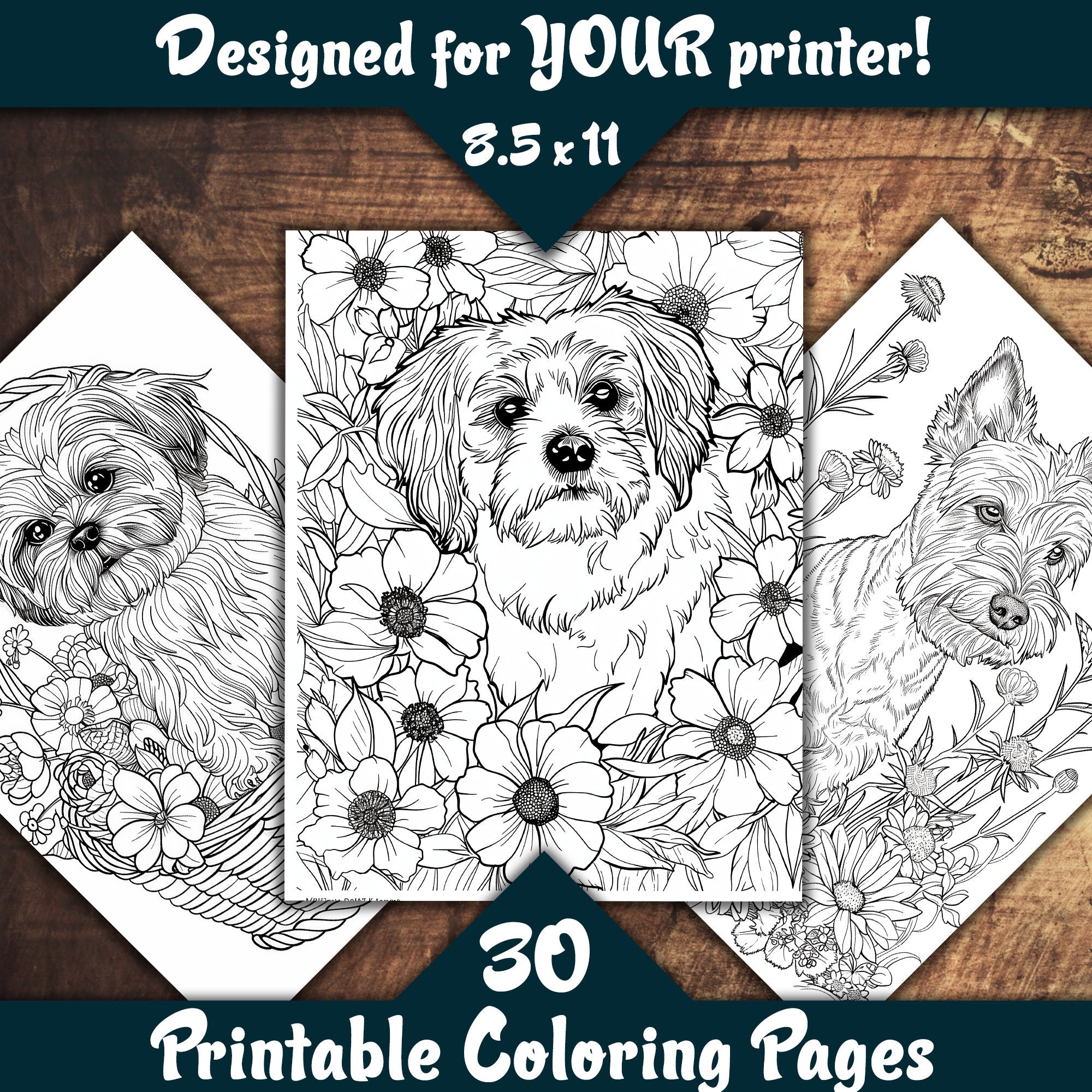 Stress Relief Coloring Pages: 30 Printable Coloring Book Pages - Small ...