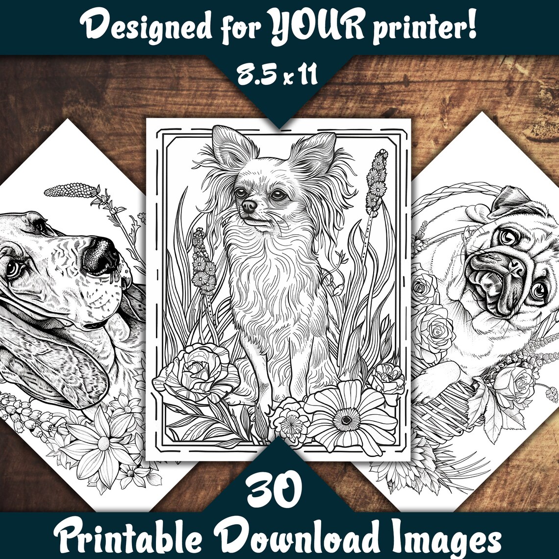 Stress Relief Coloring Pages: 30 Printable Coloring Book Pages - Small ...