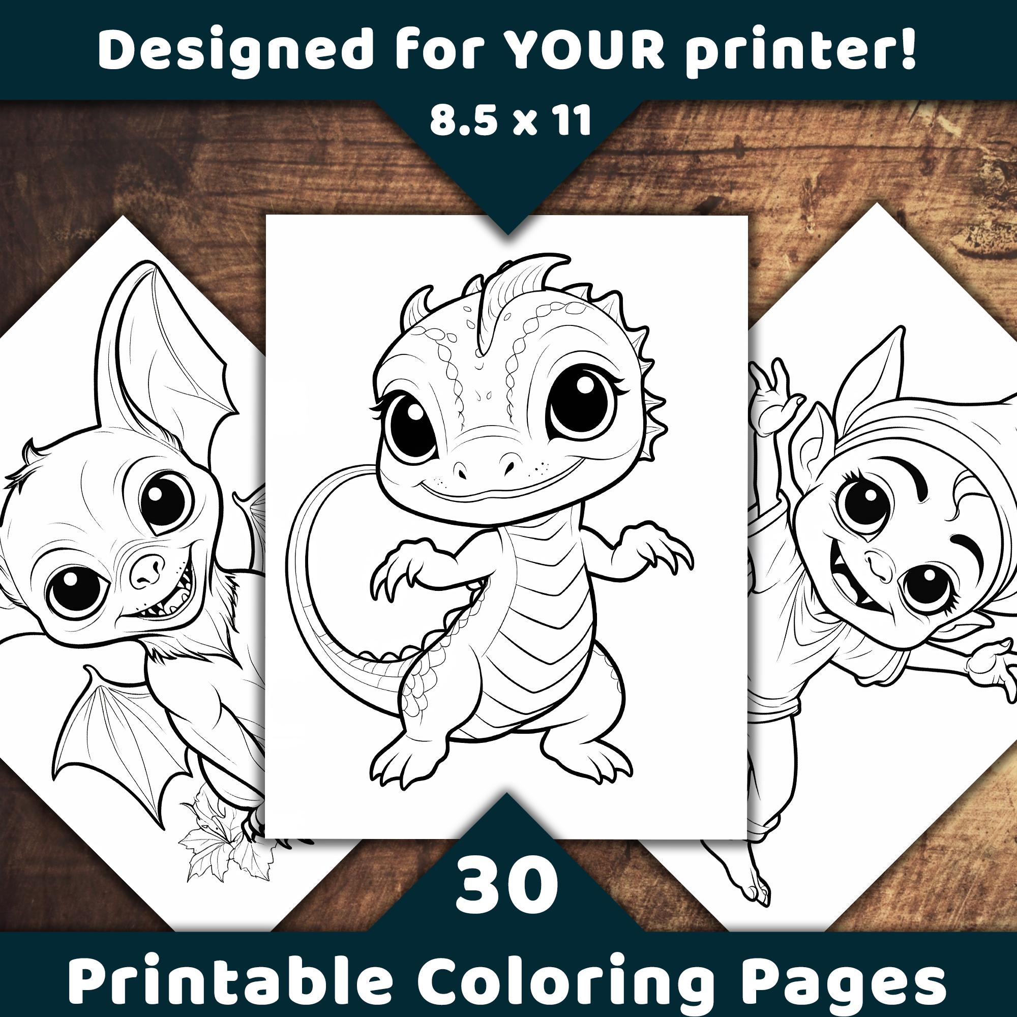 Magical Friends 30 Simple Printable Coloring Pages - Etsy