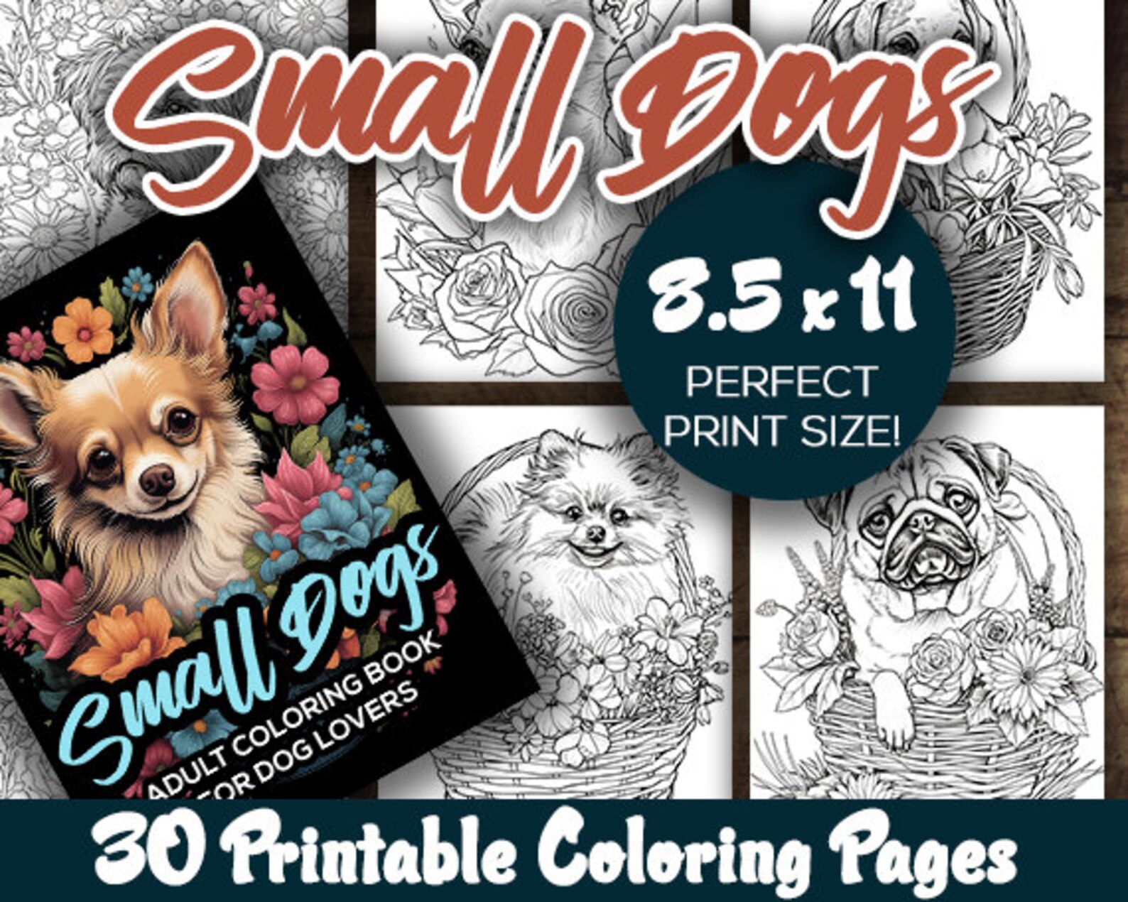 Stress Relief Coloring Pages: 30 Printable Coloring Book Pages - Small ...