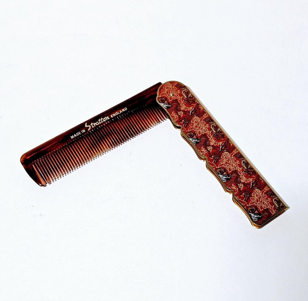 Vintage Stratton Folding Comb Chinese Warriors and Dragons Made in ...
