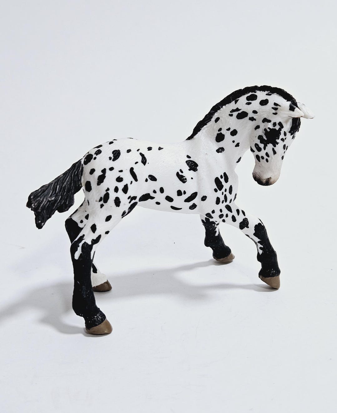 PAPO White and Black Appaloosa Horse Foal Figure - Etsy