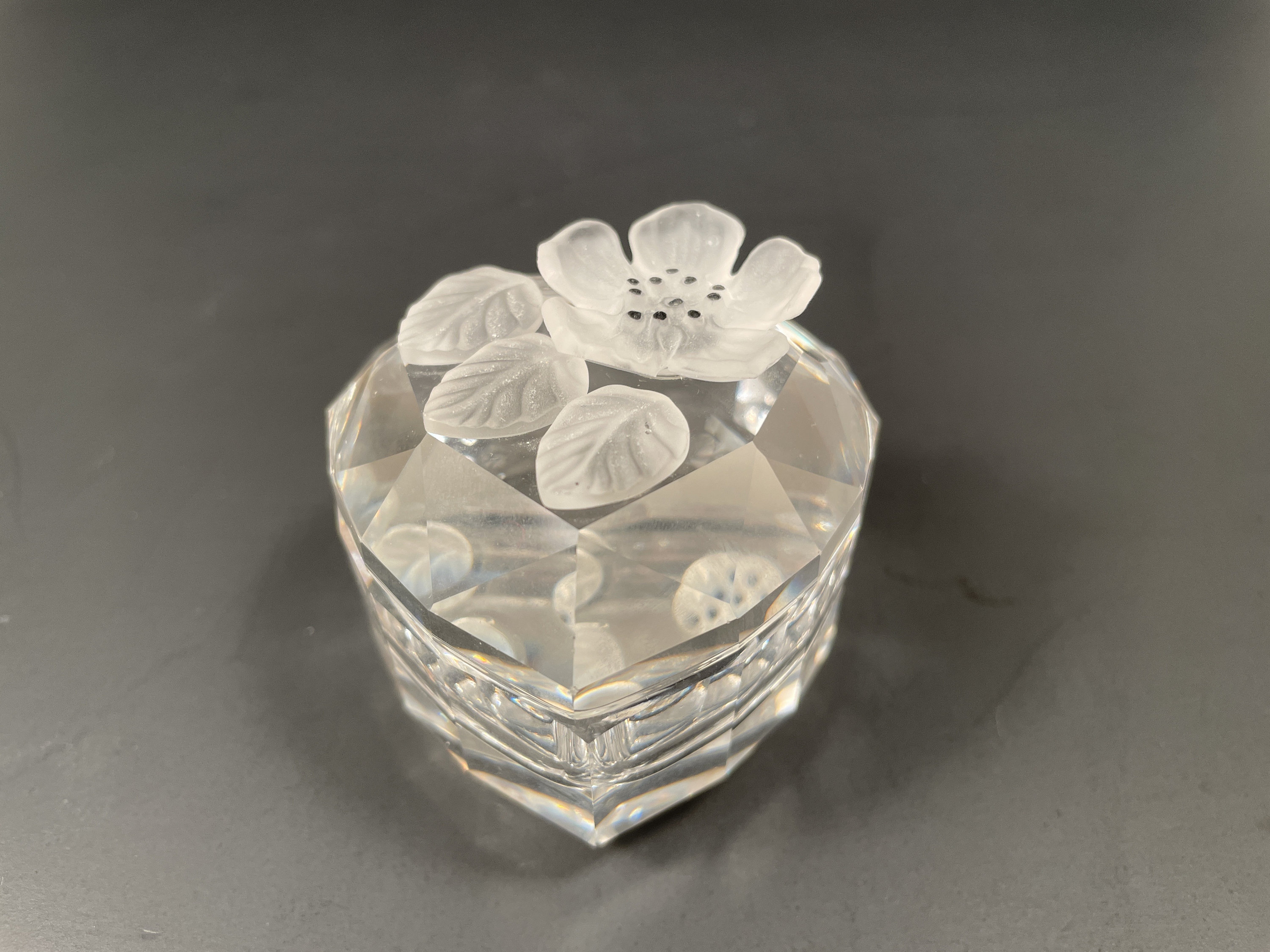 Vintage Swarovski Crystal Heart Shaped Box, Swarovski Heart Trinket Box ...