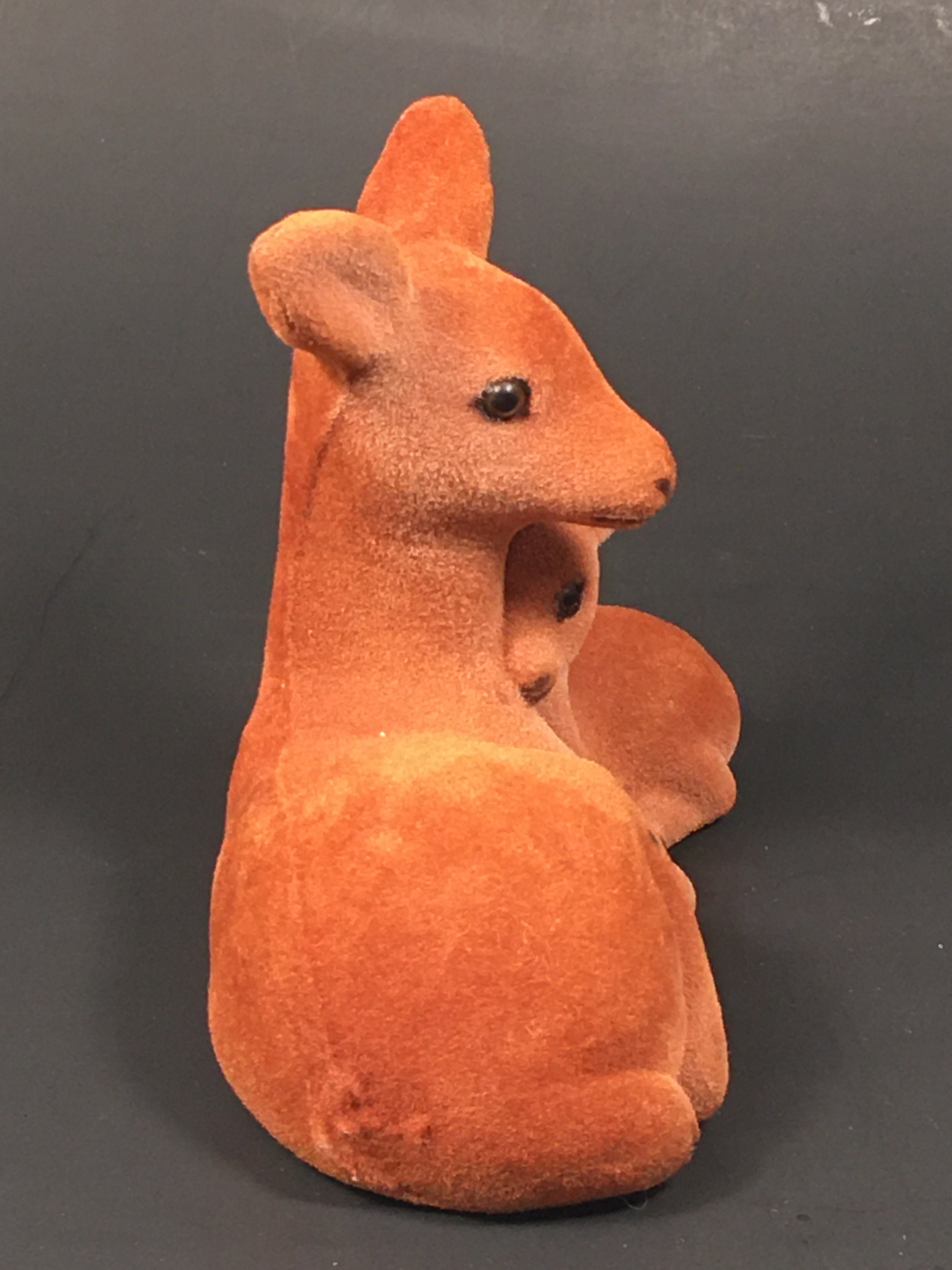 Vintage Flocked Deer, Vintage Flocked Doe and Fawn, Vintage Flocked ...