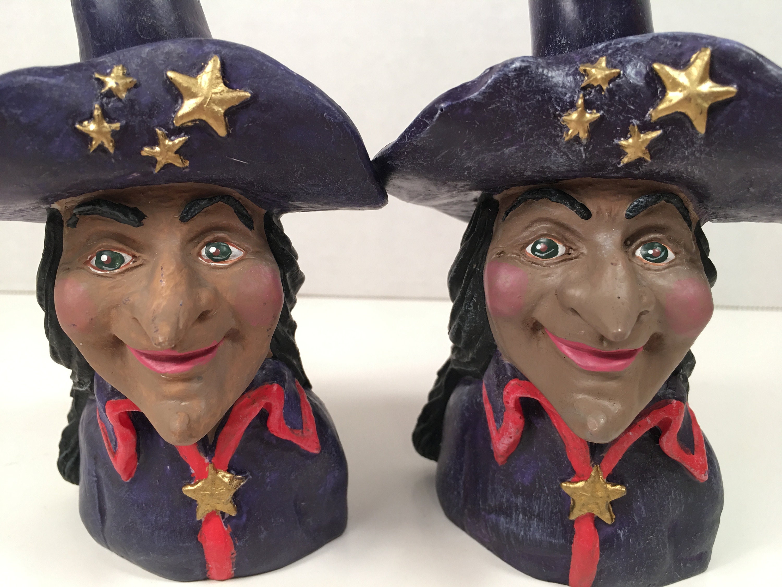 Vintage Witch Candlestick Holders, Vintage Halloween Witch Candle ...